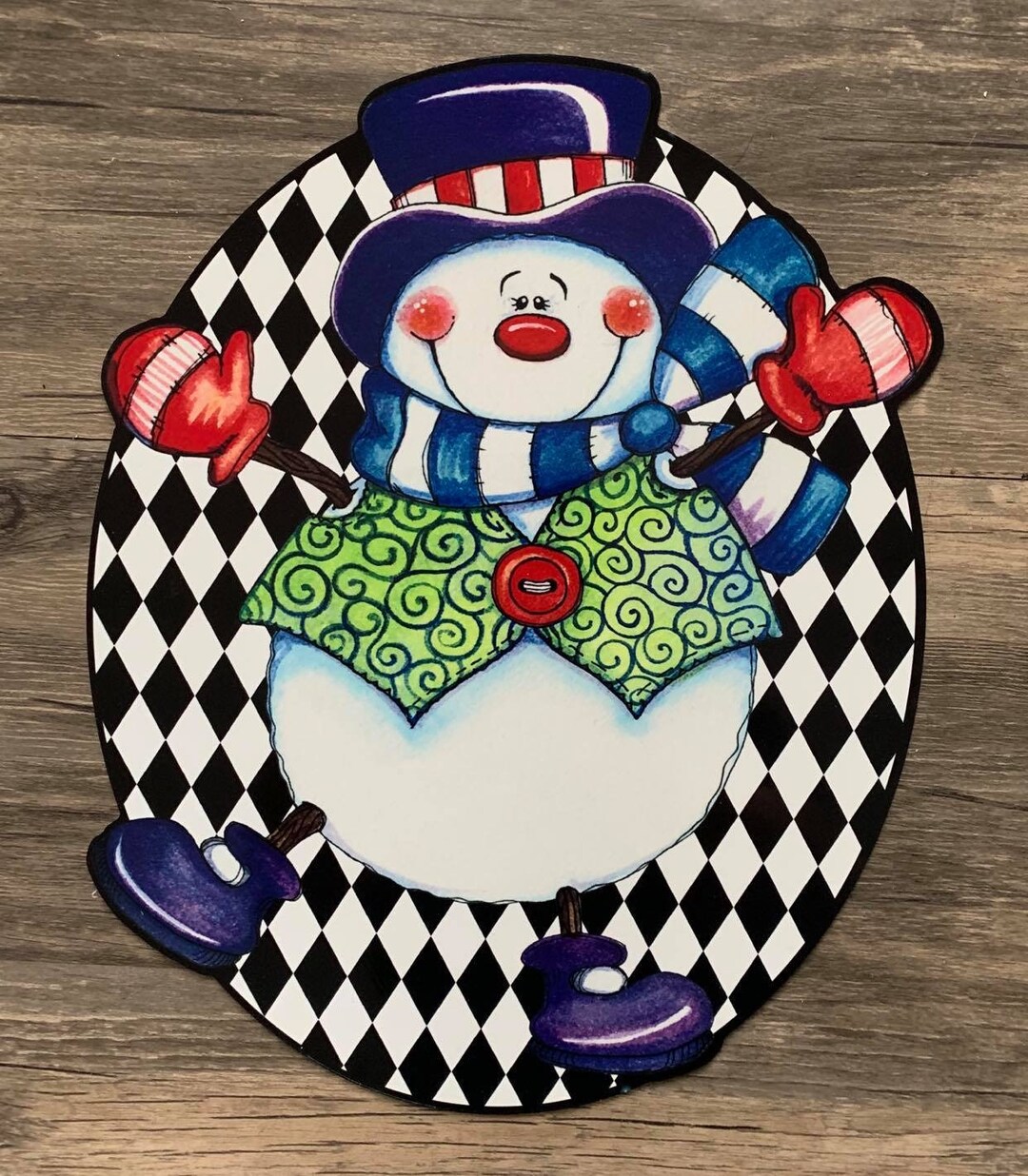 11.5x9 Snowman Wreath Sign-#165- Metal Sign- Wreath Sign- Christmas ...