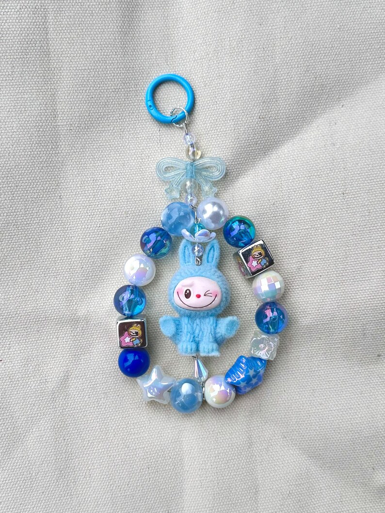 Handmade Labubu Charm – Pop Mart Keychain, Phone Charm, Bag Accessory ...