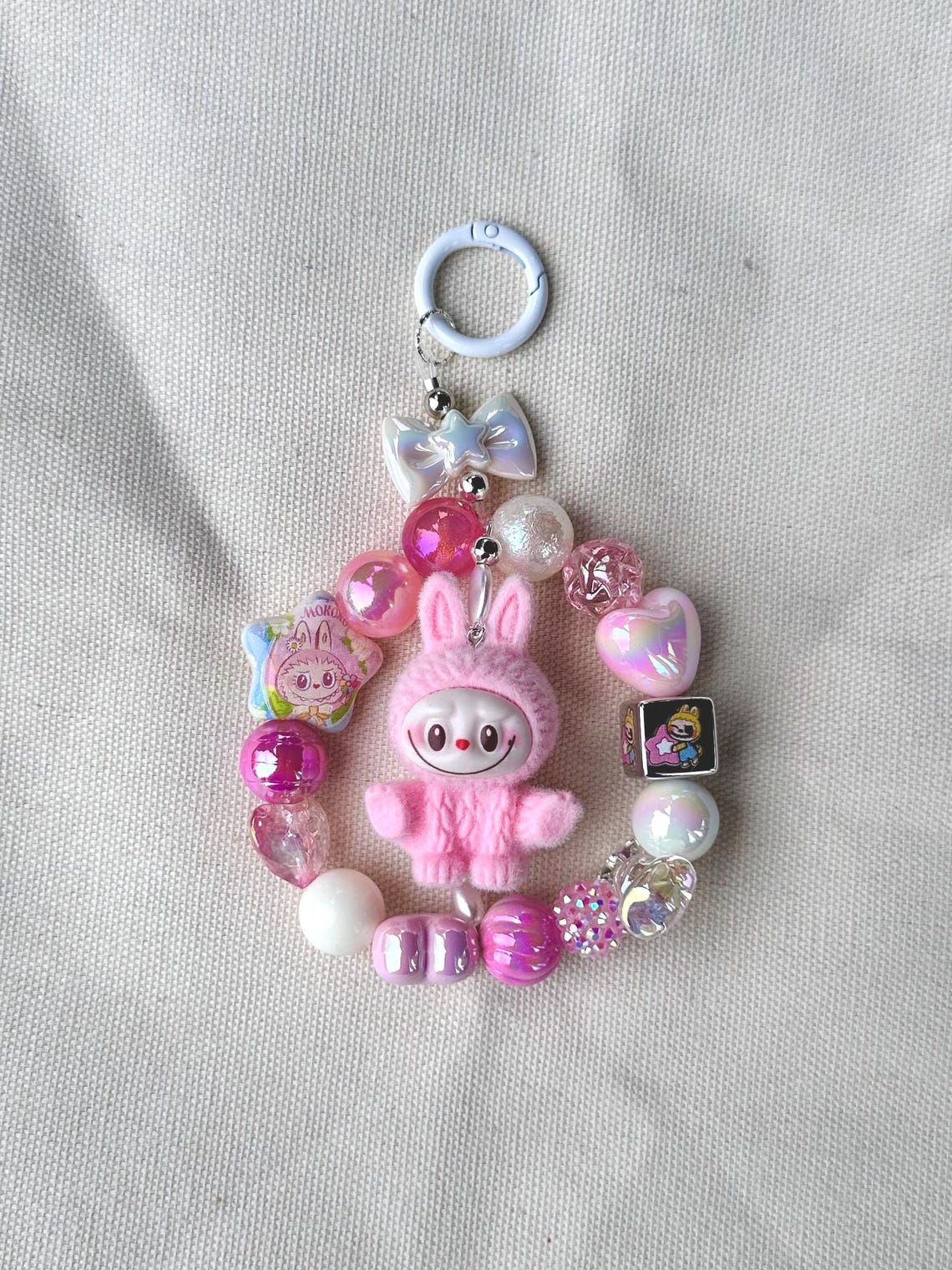 Handmade Labubu Charm – Pop Mart Keychain, Phone Charm, Bag Accessory ...