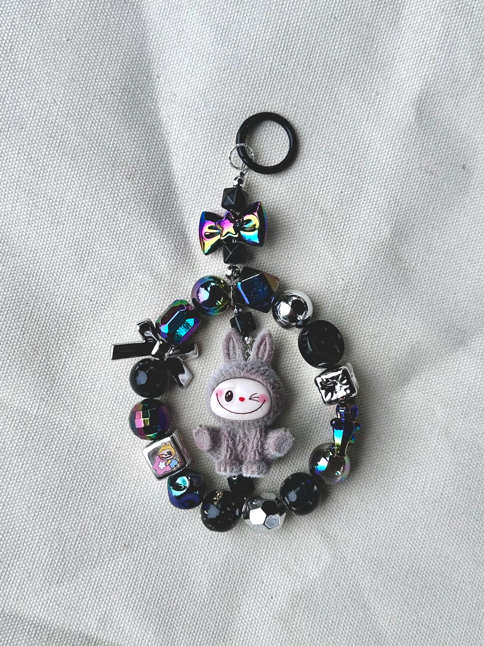 Handmade Labubu Charm – Pop Mart Keychain, Phone Charm, Bag Accessory ...