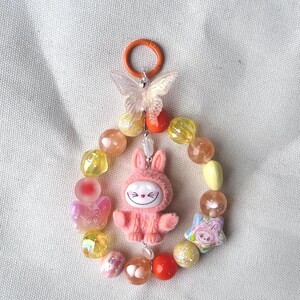 Handmade Labubu Charm – Pop Mart Keychain, Phone Charm, Bag Accessory ...
