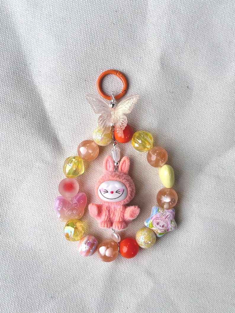 Handmade Labubu Charm – Pop Mart Keychain, Phone Charm, Bag Accessory ...