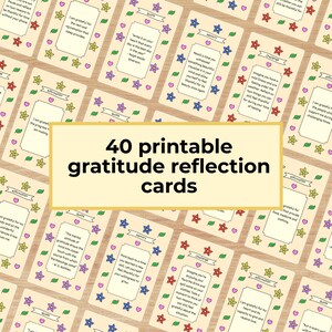 Printable Gratitude Reflection Cards: Mindful Journal Prompts for ...