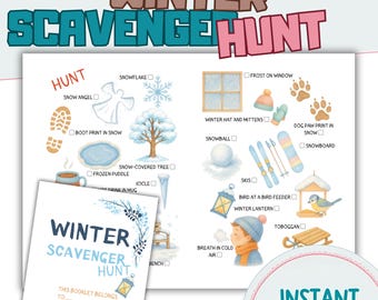 Winter Scavenger Hunt, Printable Nature Treasure Hunt for Kids ...