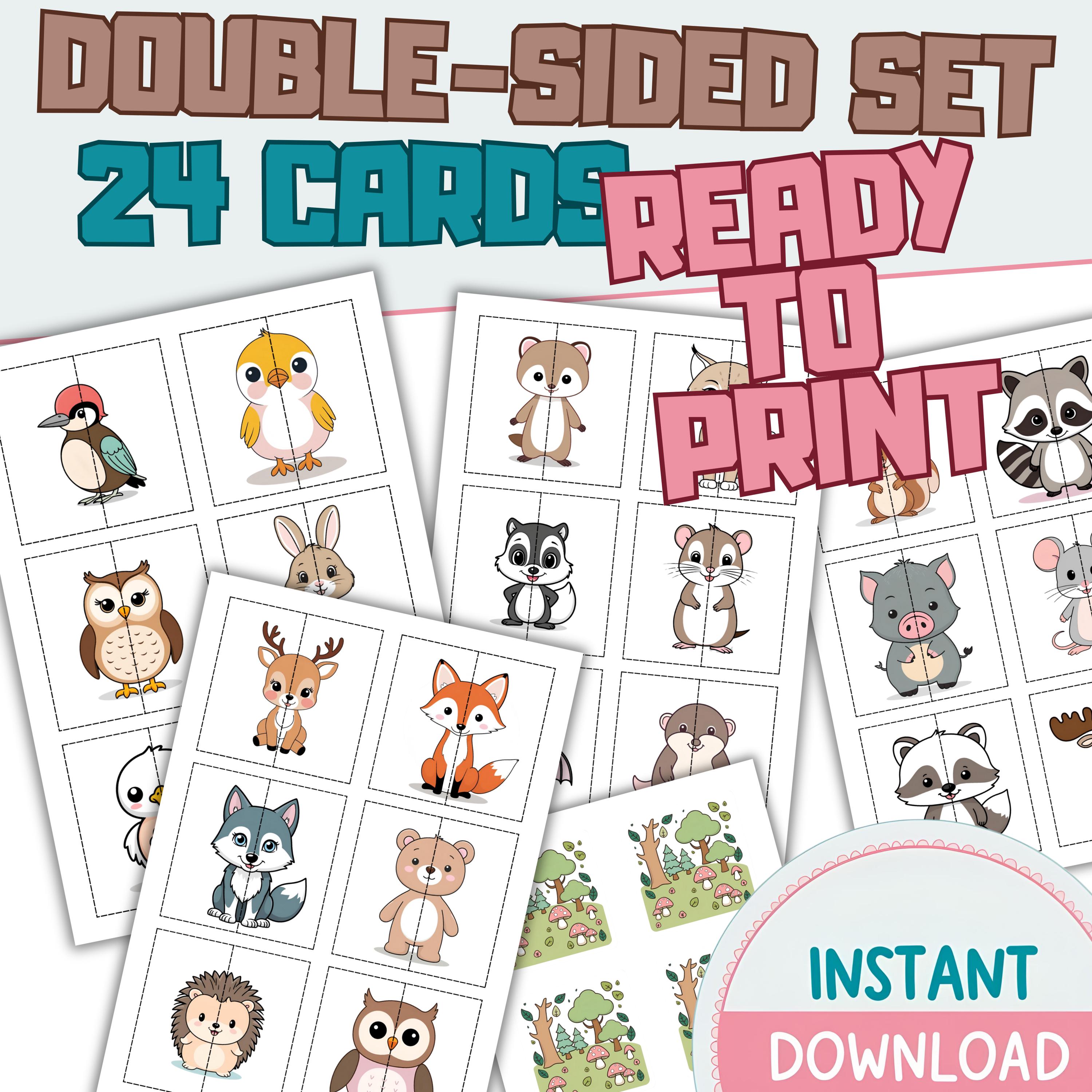 Forest Animals Matching Game | Printable Montessori Inspired Game for ...