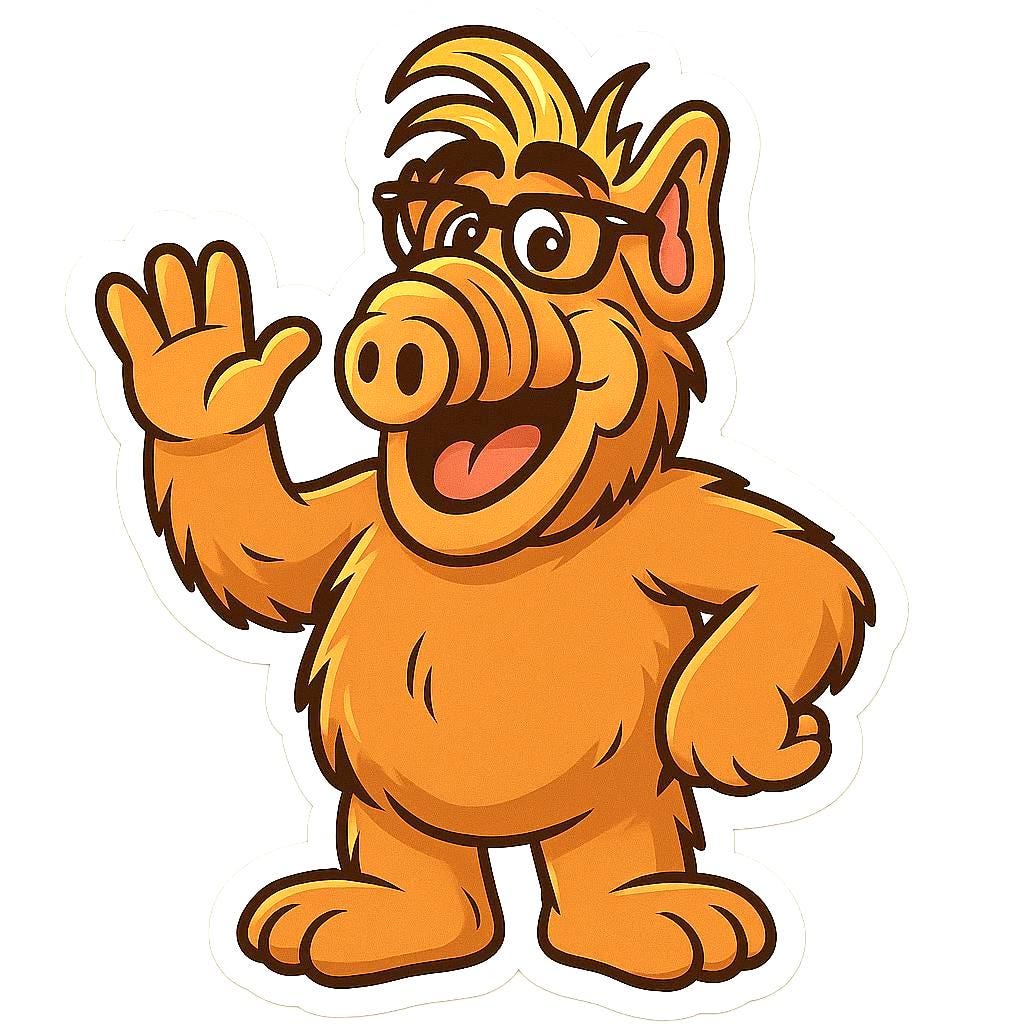 Meet the Cutest Stickers of the 80s Favorite Character ALF in a New - Etsy