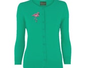 Items similar to Rockabilly Pretty Pink Flamingo Rockabilly Teal ...