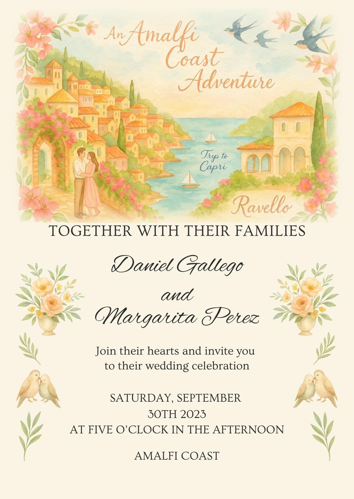 Luxury Watercolor Wedding Invitations & Venue Art | Hand-painted ...
