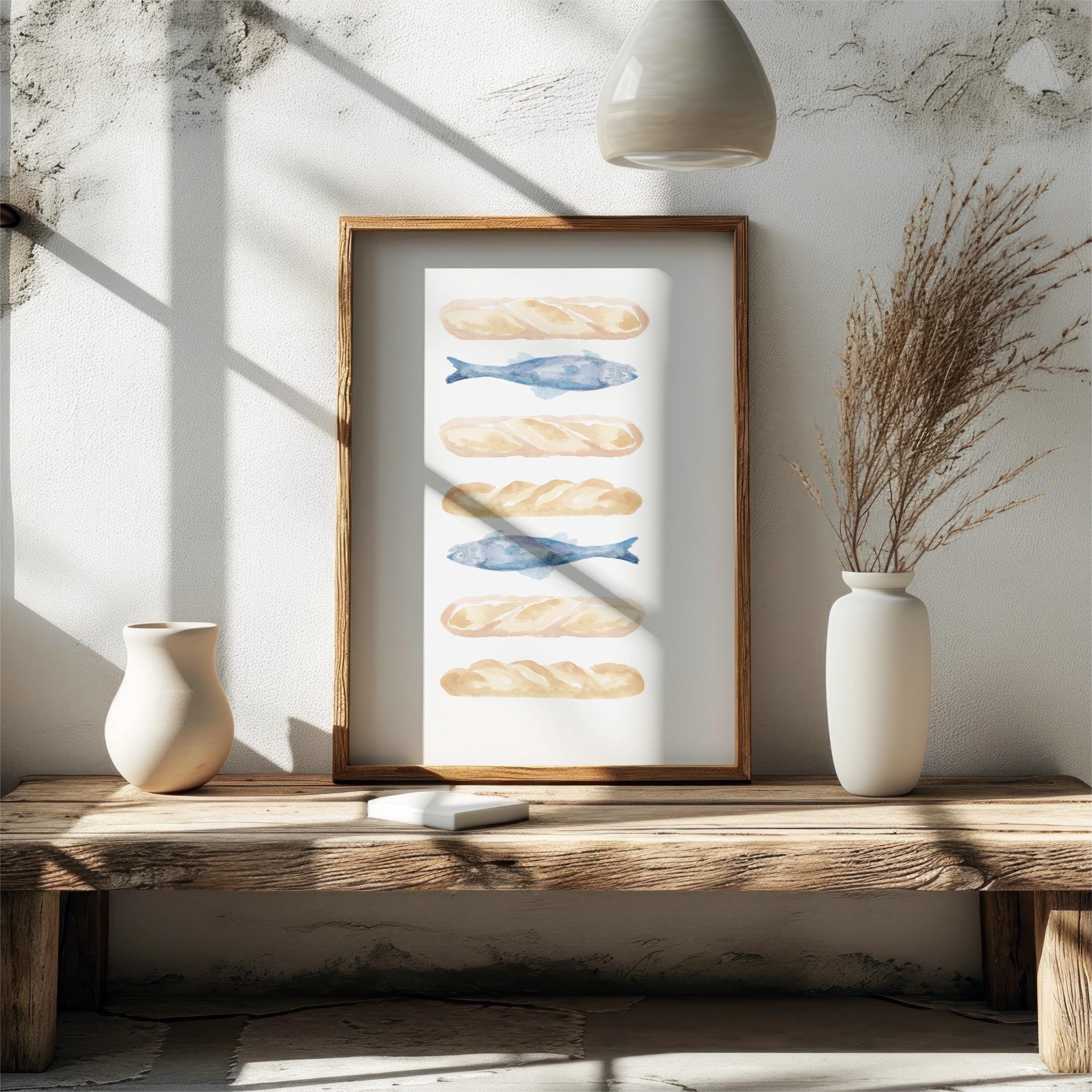 Watercolor Print: Jesus Feeding 5000, Christian Scripture Art - Etsy