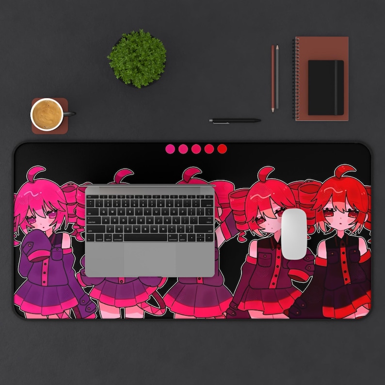 Kawaii Kasane Teto Desk Mat | Chibi Anime Mouse Pad - Etsy