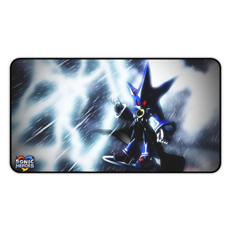 Sonic Heroes Neo Metal Sonic Desk Mat | Gaming Mouse Pad | Office Decor ...