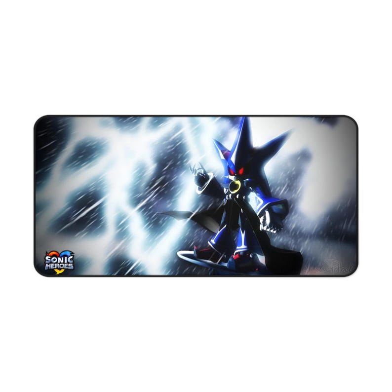 Sonic Heroes Neo Metal Sonic Desk Mat | Gaming Mouse Pad | Office Decor ...