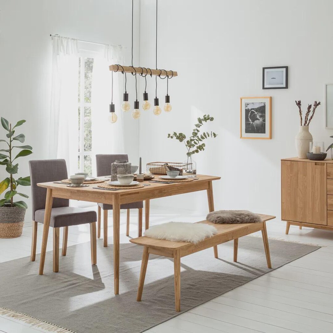 Modern Kitchen Table, Wood Dining Table, Oak Dining Table, Dining Room ...