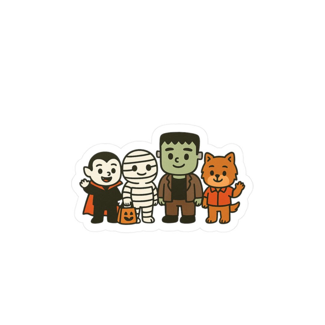 Monster Squad Halloween Vinyl Decals: Spooky Laptop Stickers - Etsy