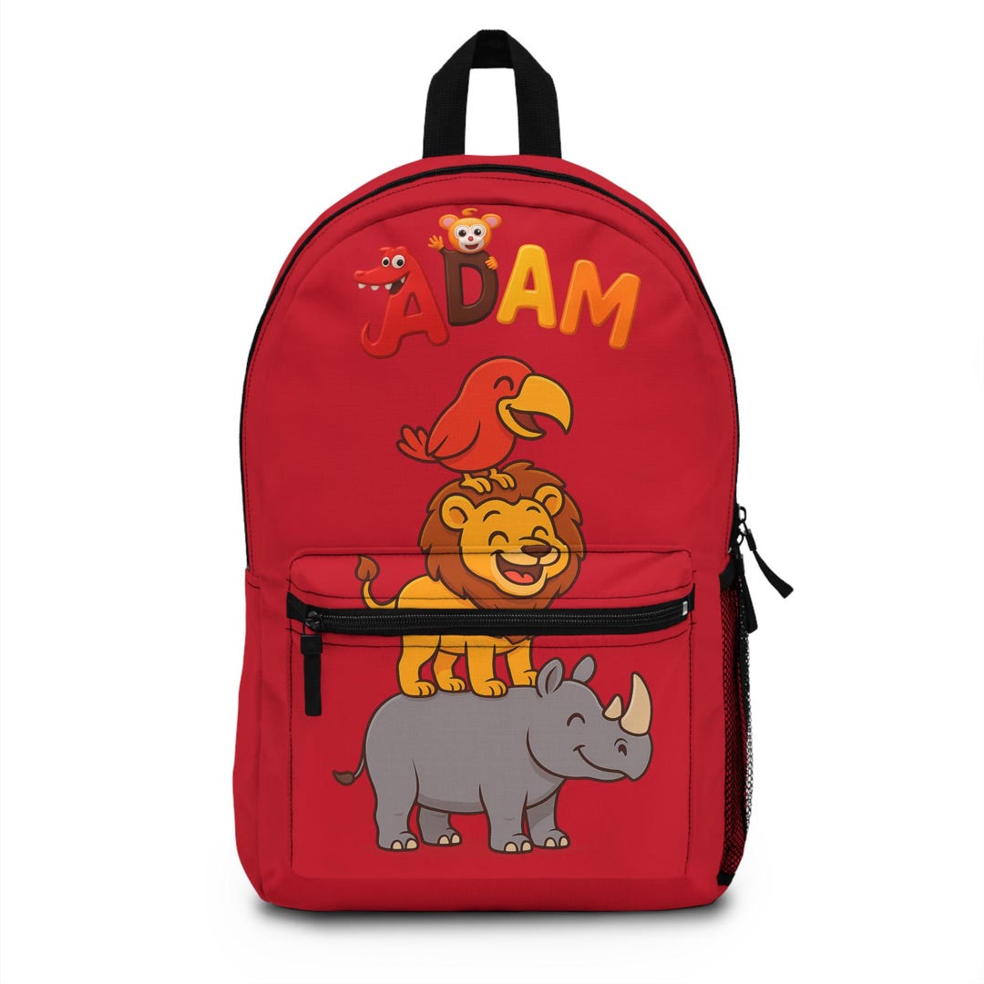 Animal Pyramid Backpack: Kids Cartoon School Bag - Fun Design - Etsy
