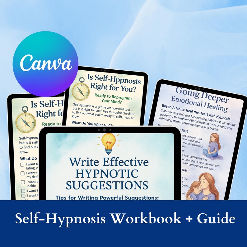Self-hypnosis Workbook & Guide | Printable Hypnotherapy Journal ...