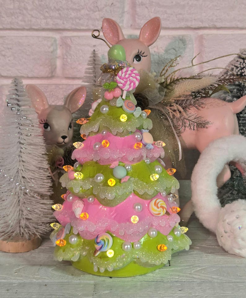 Pink Christmas Decor, Candy Christmas Tree, Light up Christmas Tree ...