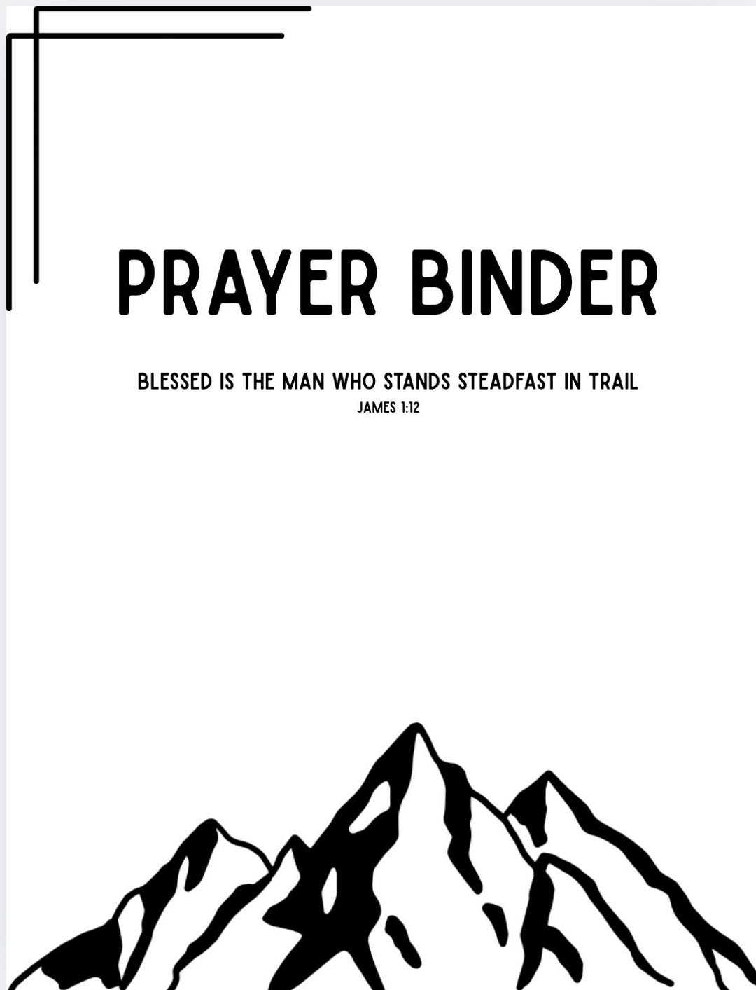 Black & White Prayer Binder Set - Etsy