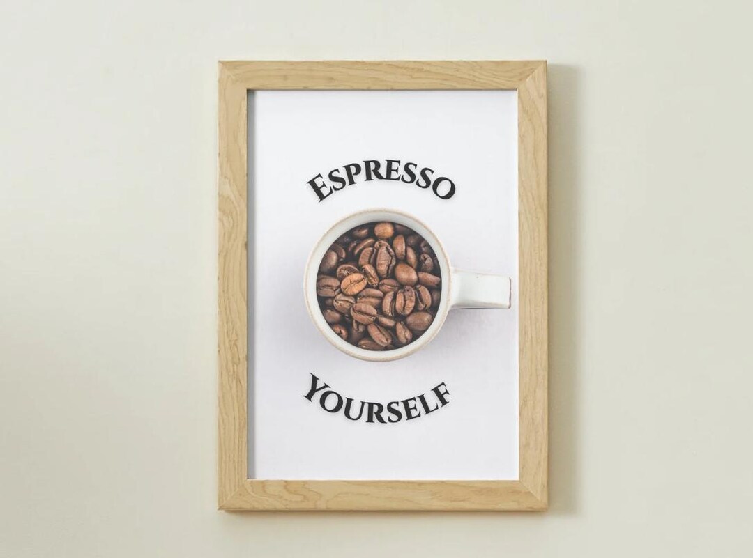 Espresso Italiano Poster – Vintage Style Italian Coffee Print for ...