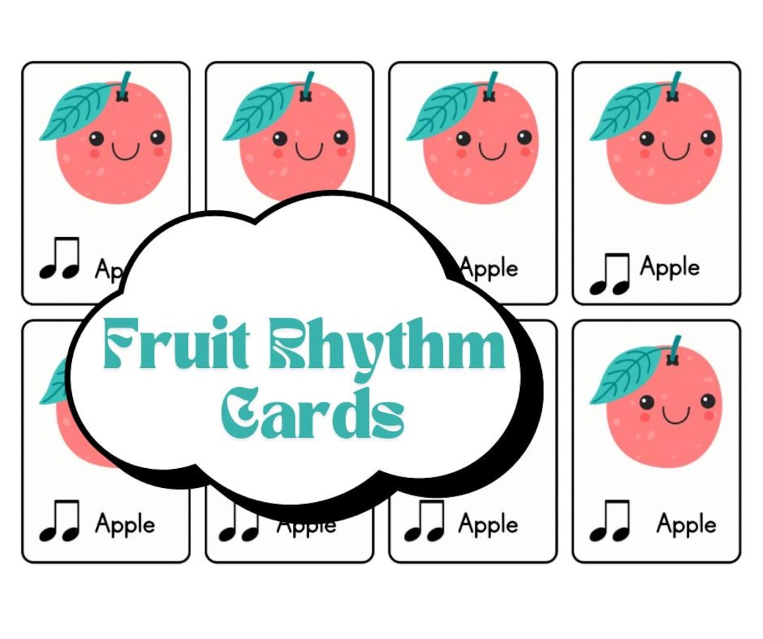Rhythm Fruit Cards - Etsy