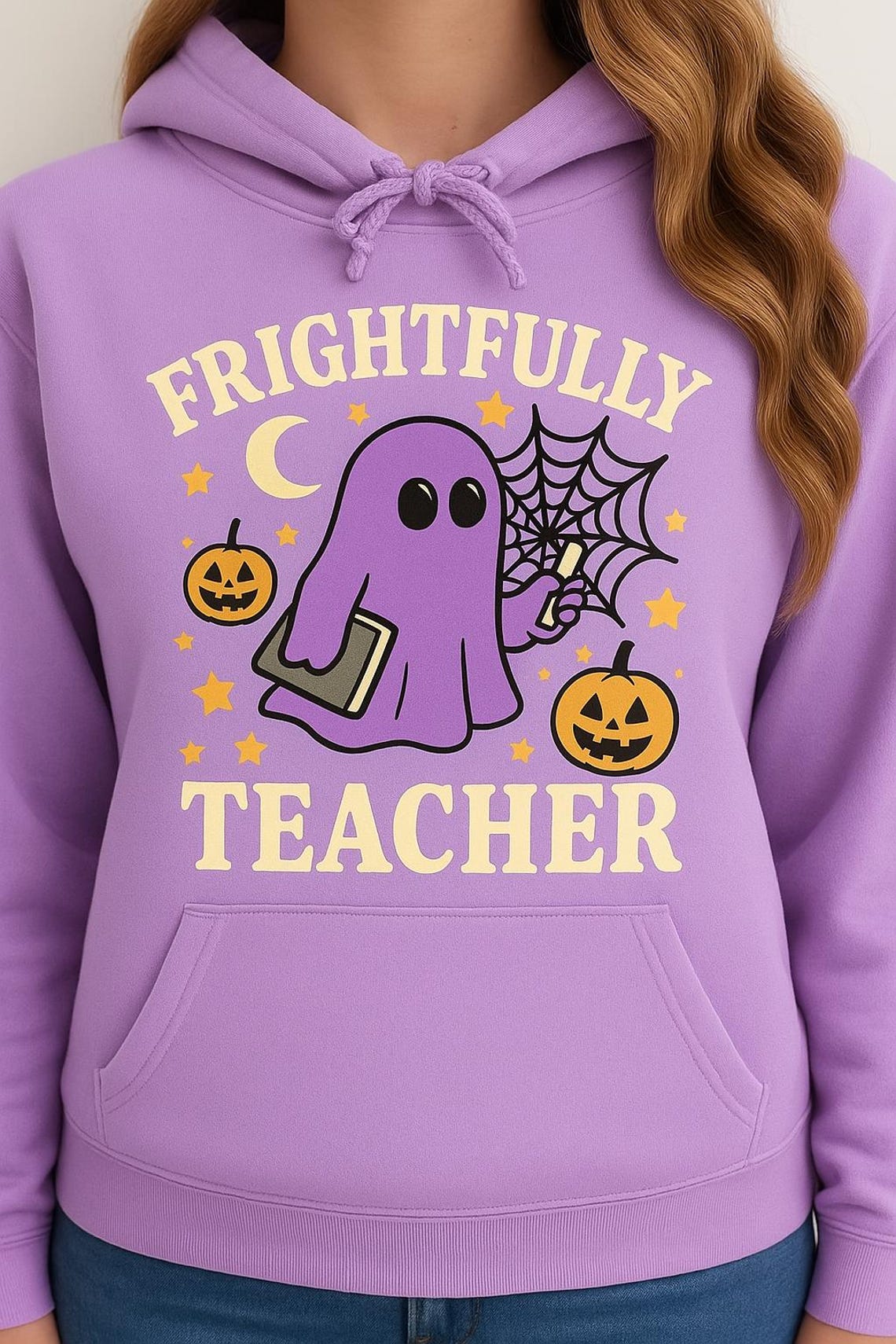 Spooky Teacher Ghost PNG: Halloween Clipart for Sublimation (digital ...