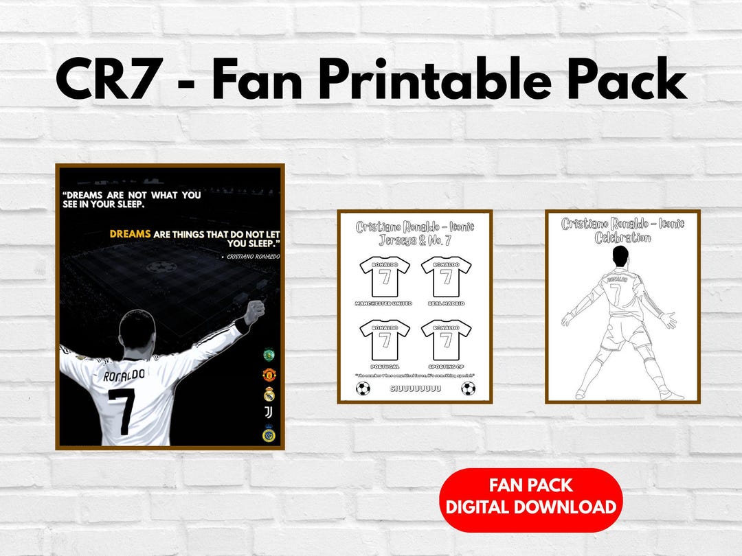 CR7 Football Fan Pack | Posters, Fun Colouring Pages & More! Perfect ...