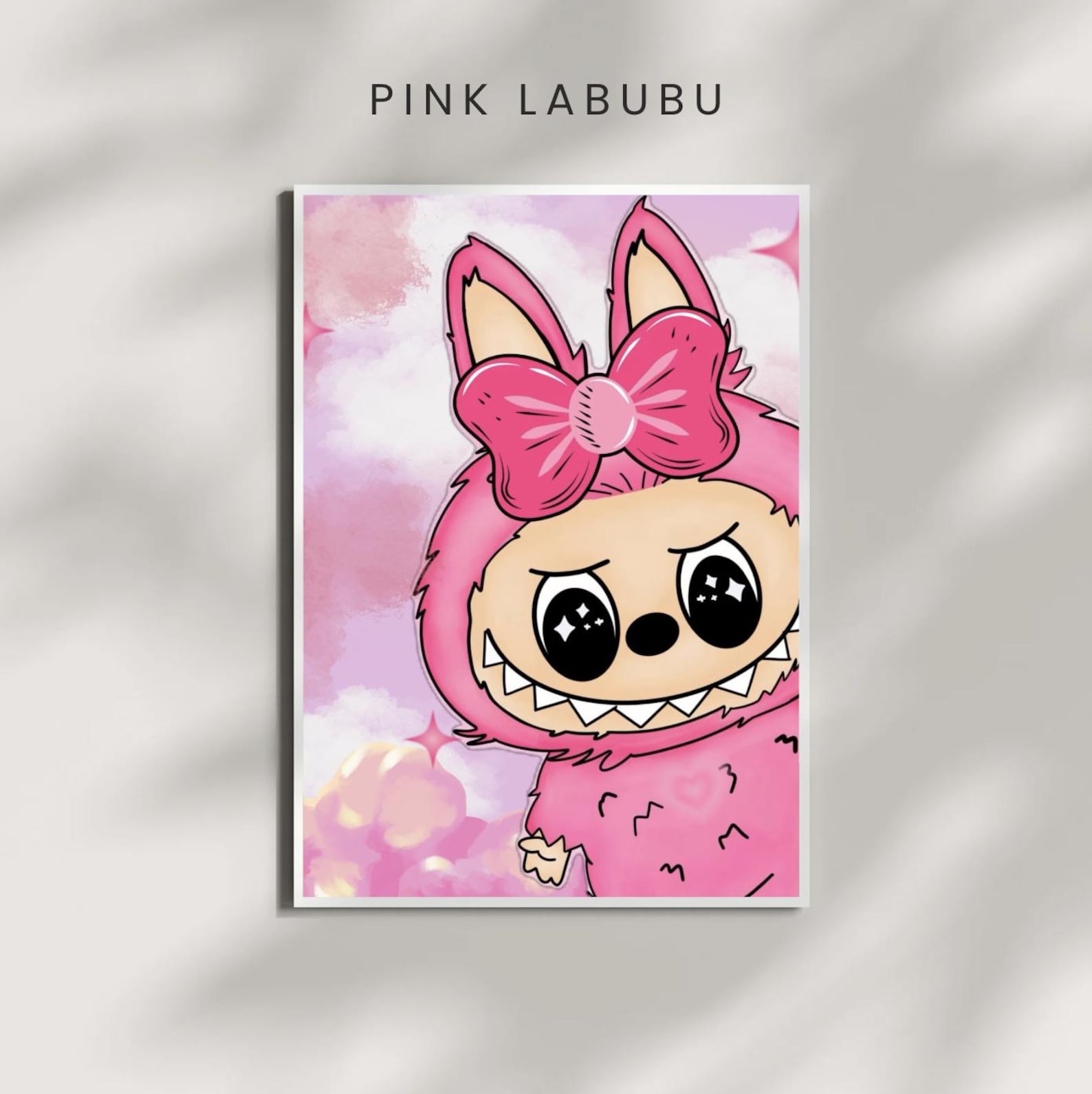 Pink Labubu Poster, Modern Kids Wall Art (digital Download) - Etsy