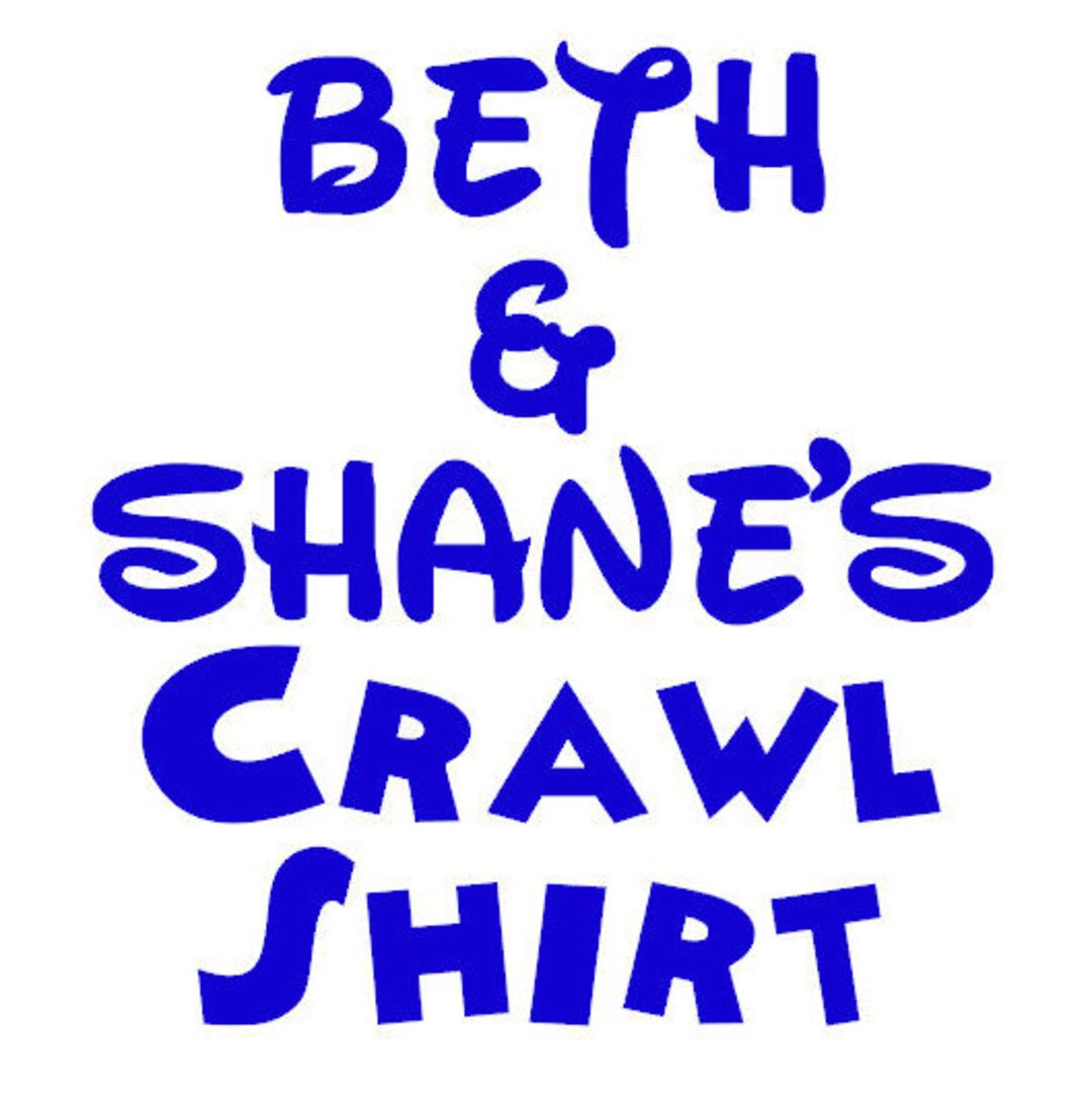 Beth and Shane's Crawl Shirt - Etsy