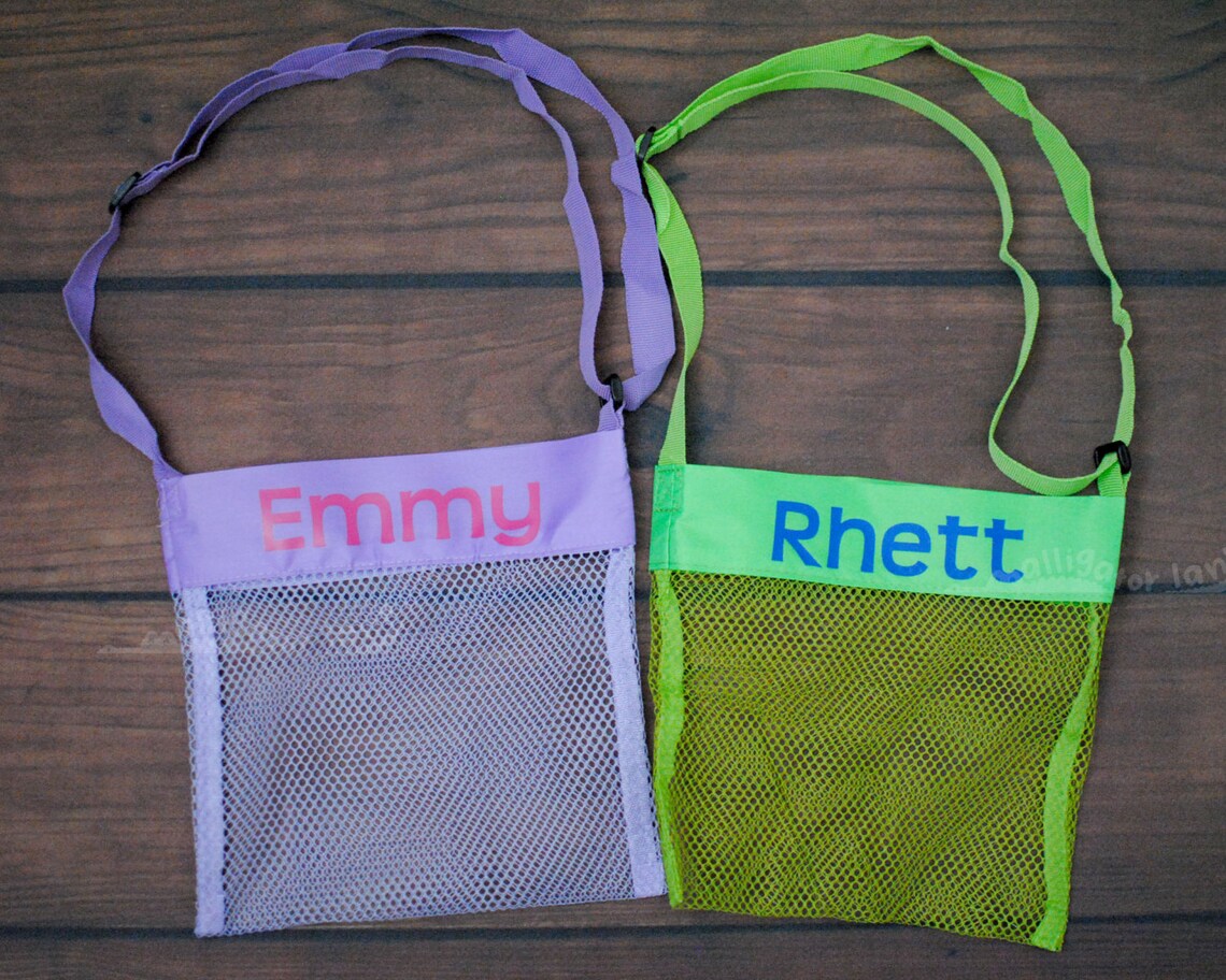 Sea Shell Bag Collecting Bag Mesh Shell Bag Beach Treasure Bag ...