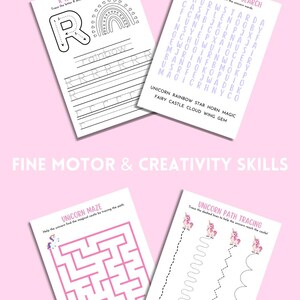 Magical Unicorn Fantasy Printable Pack 25 Activities Ages 3-5 - Etsy
