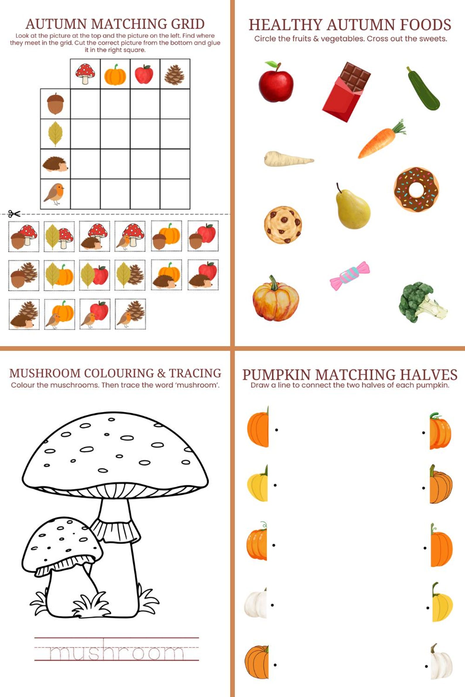 Autumn Activity Pack for Toddlers & Preschool: 50 Printable Learning ...