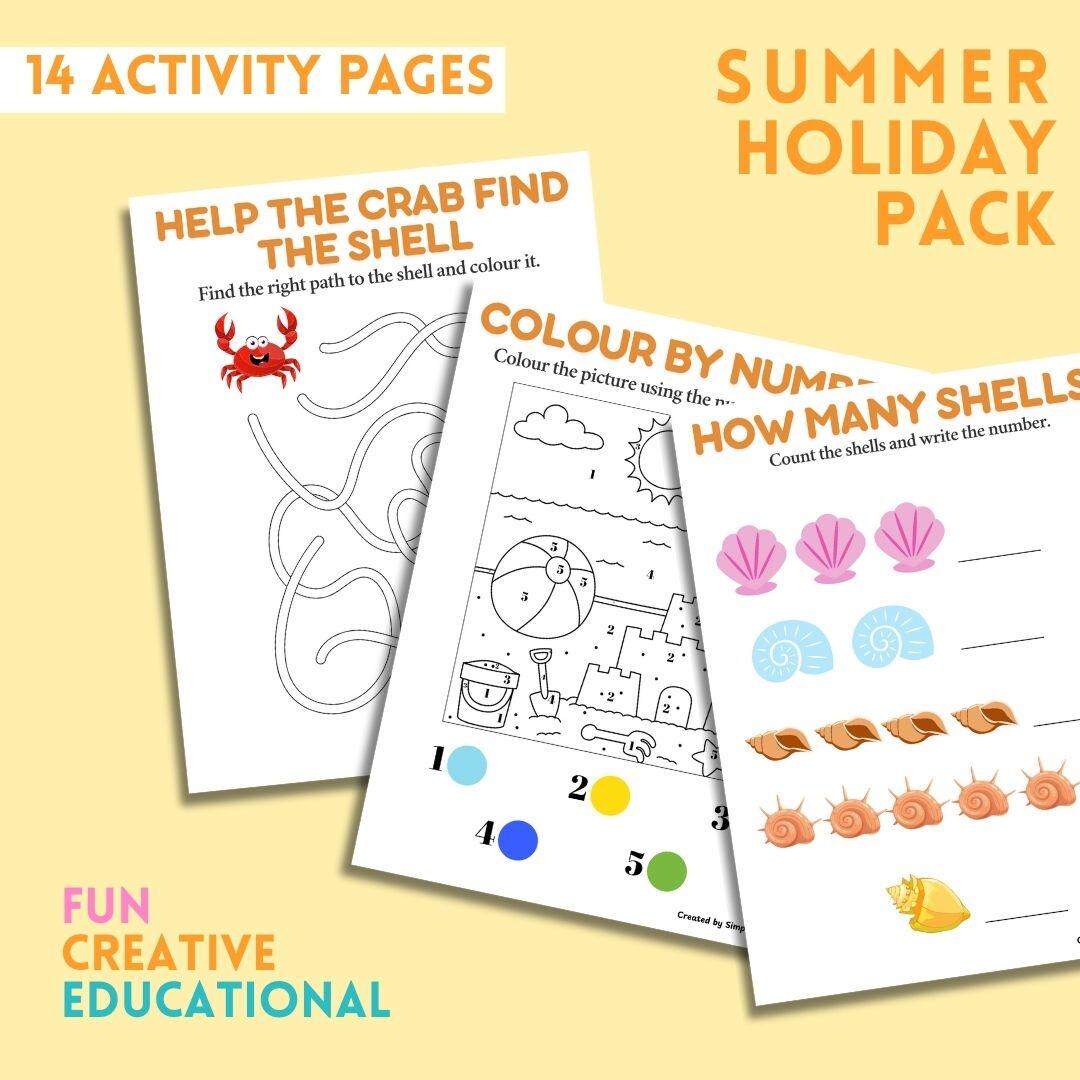 Summer Toddler Printable Activity Pack | Ages 3–4 | Beach Theme ...