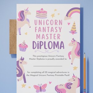Magical Unicorn Fantasy Printable Pack 25 Activities Ages 3-5 - Etsy