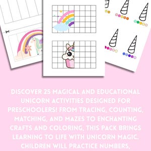 Magical Unicorn Fantasy Printable Pack 25 Activities Ages 3-5 - Etsy