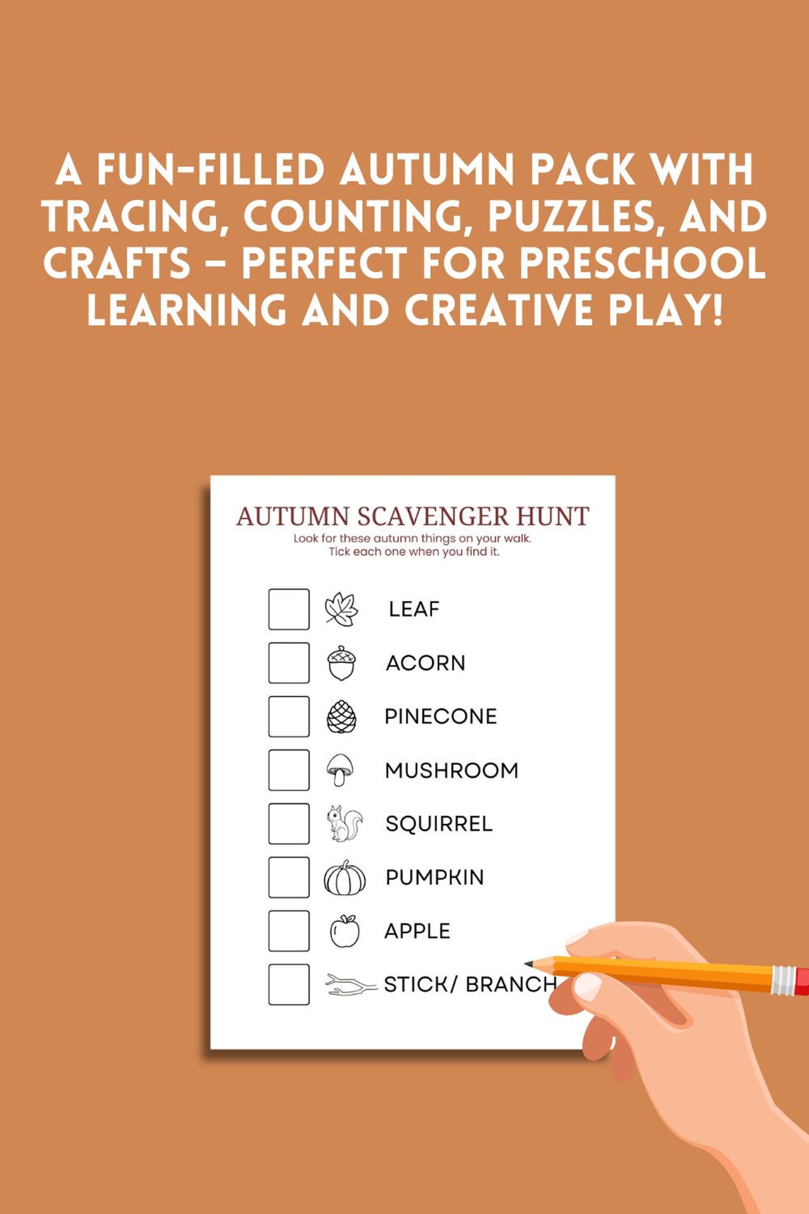 Autumn Activity Pack for Toddlers & Preschool: 50 Printable Learning ...