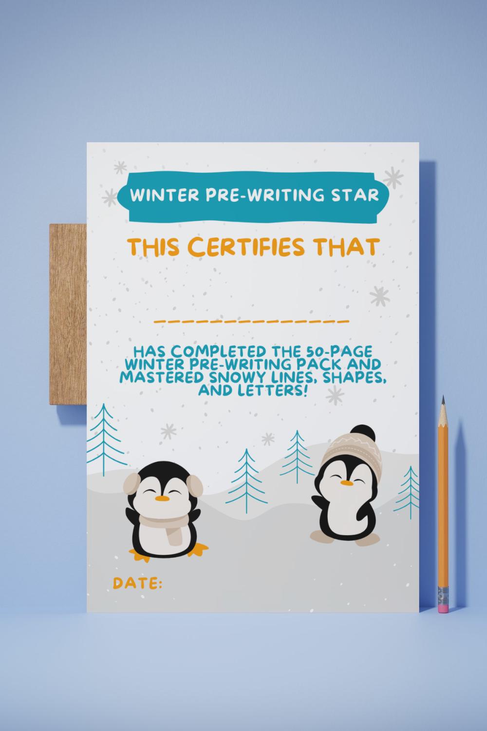 Winter Pre-writing Pack Preschool, 50 Printable Tracing Activities Ages ...