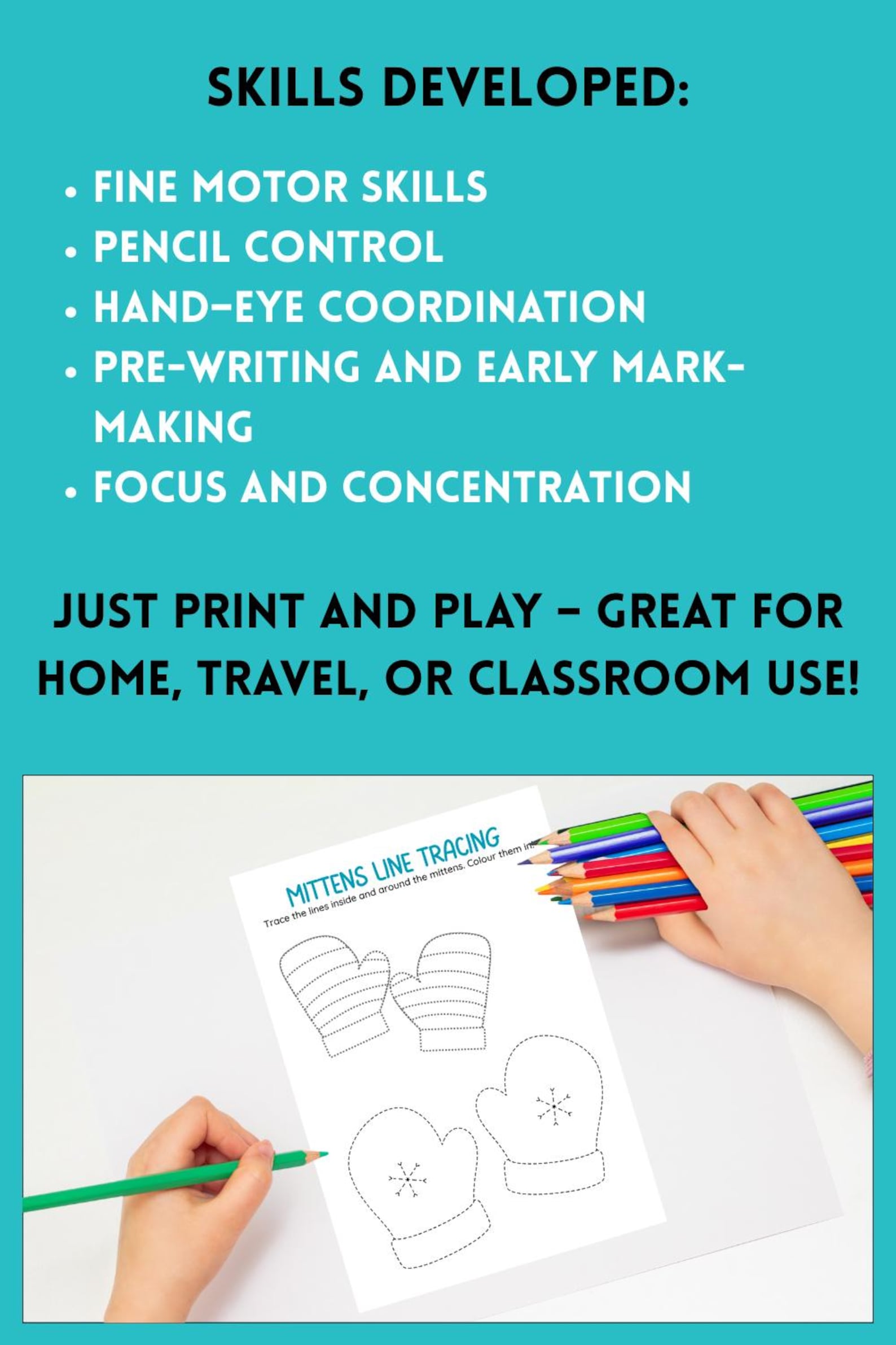 Winter Pre-writing Pack Preschool, 50 Printable Tracing Activities Ages ...