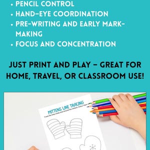 Winter Pre-writing Pack Preschool, 50 Printable Tracing Activities Ages ...