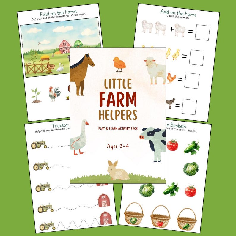 Dinosaur Farm Ocean Activity Pack Bundle, Toddler Learning Folder ...