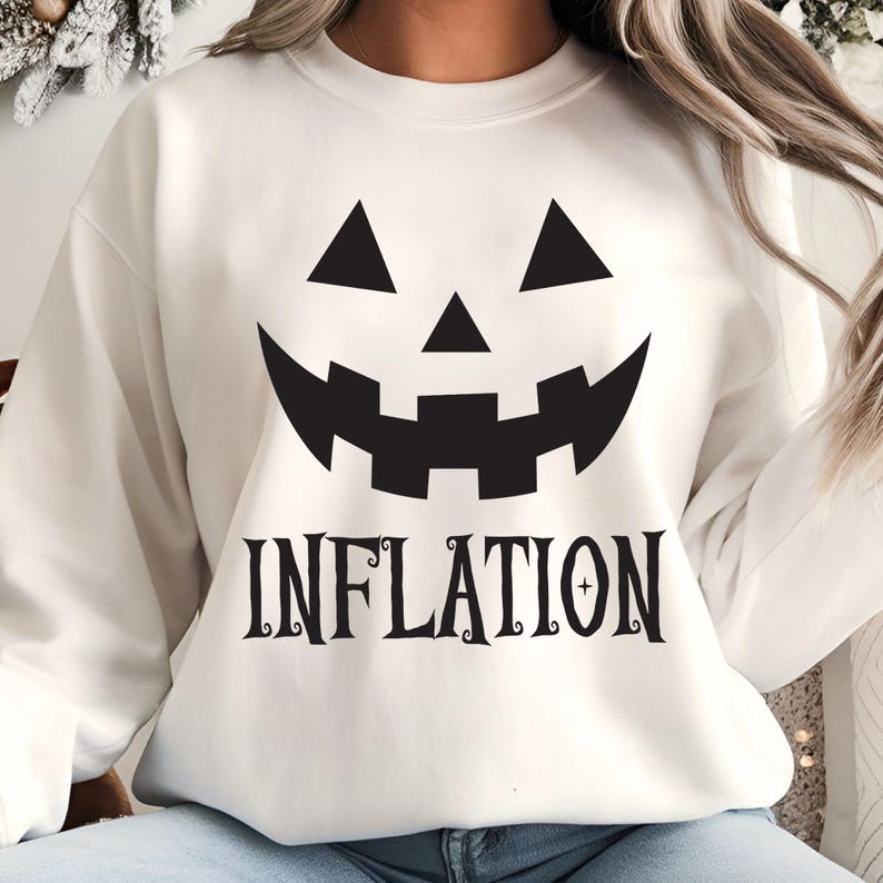 Inflation Pumpkin Face PNG, Funny Halloween Economy Meme, Scary Money ...