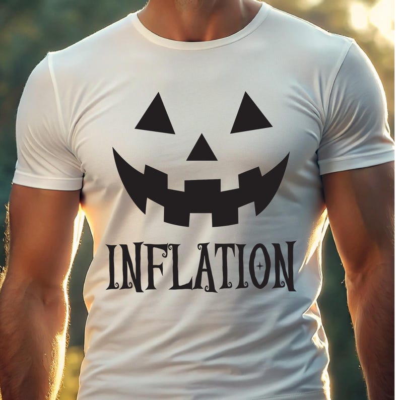 Inflation Pumpkin Face PNG, Funny Halloween Economy Meme, Scary Money ...