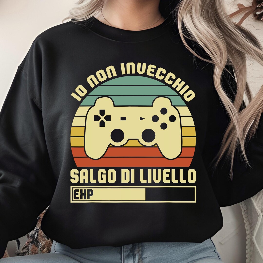 Io Non Invecchio Salgo Di Livello PNG, Design Vintage Gamer, Controller ...