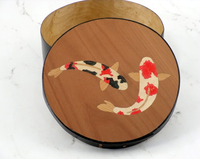 Japanese Koi Fish Art Shaker Style Box - Etsy