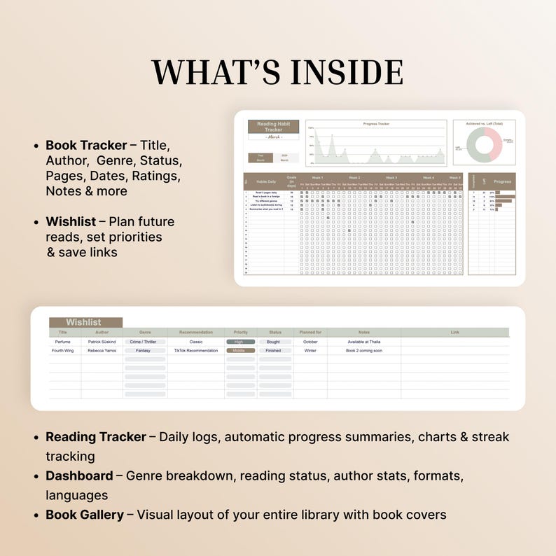 Digital Book Tracker | Reading Journal Spreadsheet for Google Sheets ...