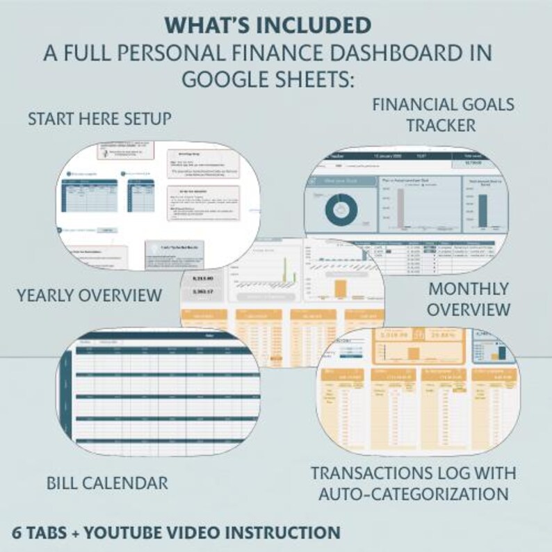 Personal Finance Dashboard Google Sheets | Budget Tracker | Expense ...