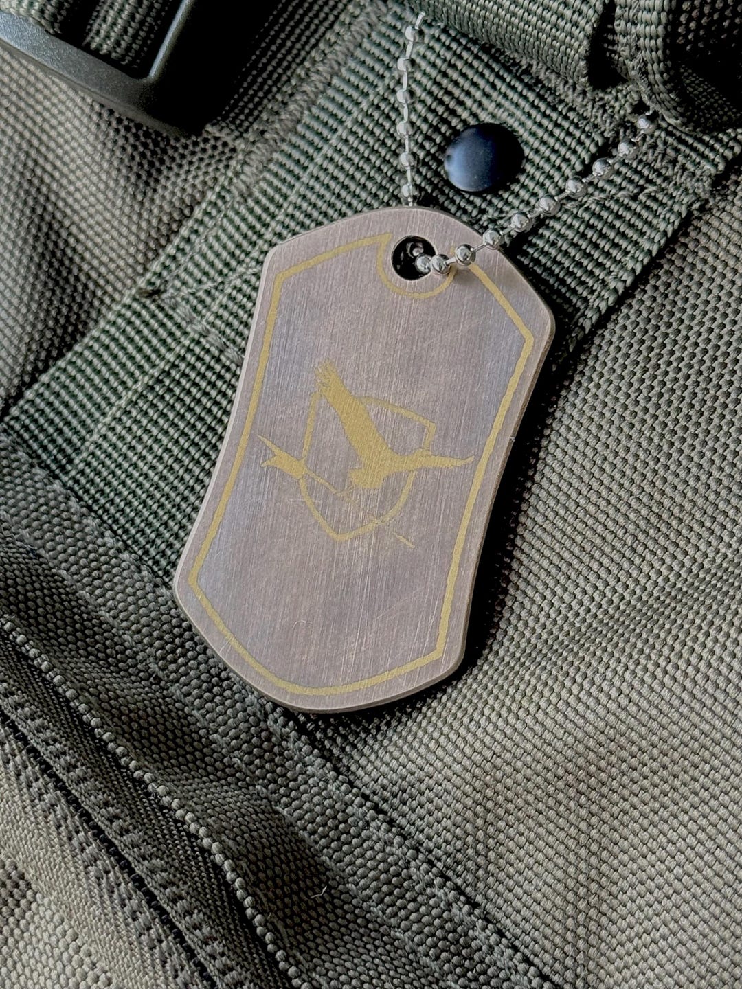 Battle Tag - Customizable Solid Brass Dog Tag for Personalized EDC - Etsy