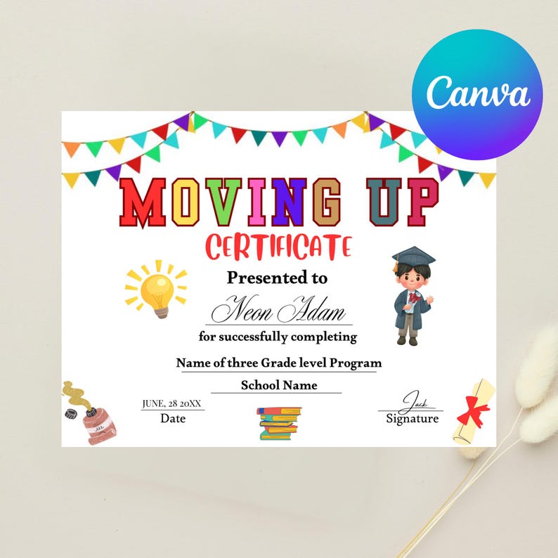 Editable Preschool Moving up Certificate Template (digital Download) - Etsy