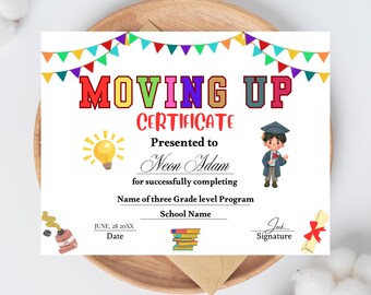 Editable Preschool Moving up Certificate, Prek Moving up Certificate ...