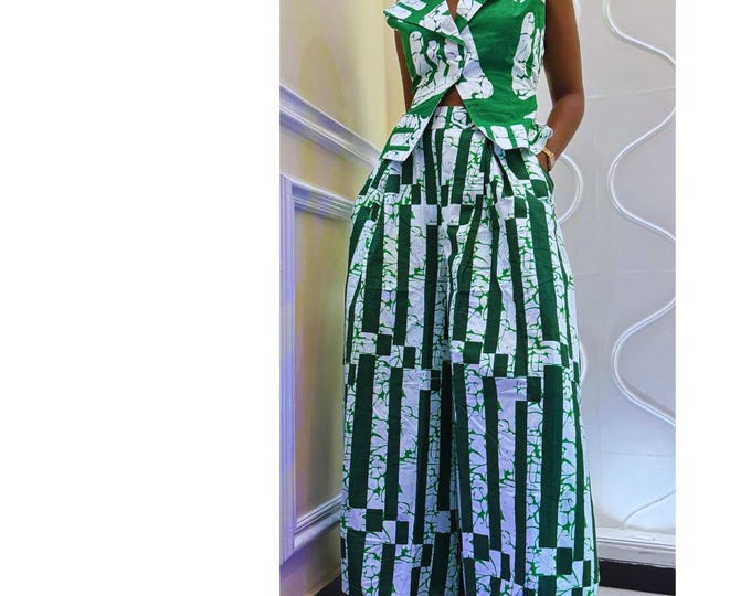 Elegant African Print Two-piece Set - Etsy