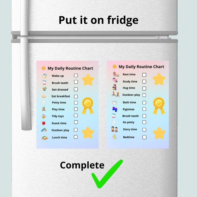 Daily Routine Chart for Kids I Printable Visual Scheme With Icons I ...